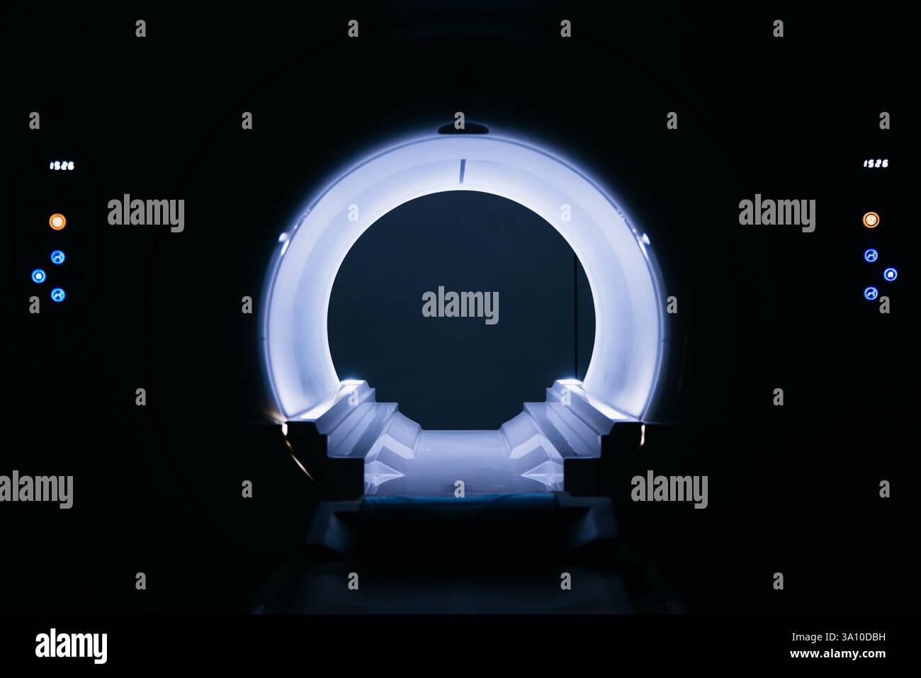 The light turns on in the X-ray room, preparing for the examination ...