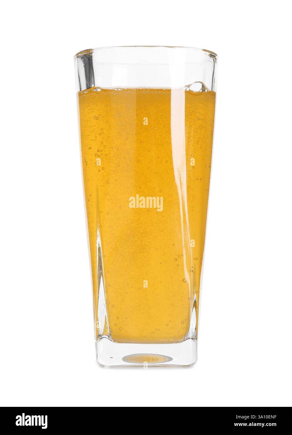Sweet soda water in glass isolated on white Stock Photo - Alamy