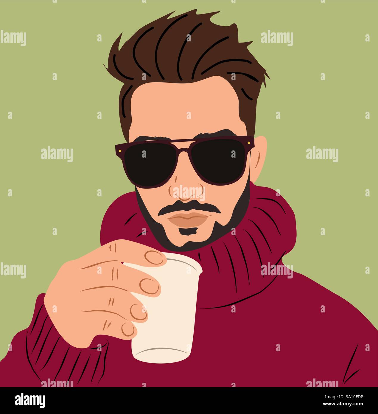 Black red sweater Stock Vector Images - Alamy