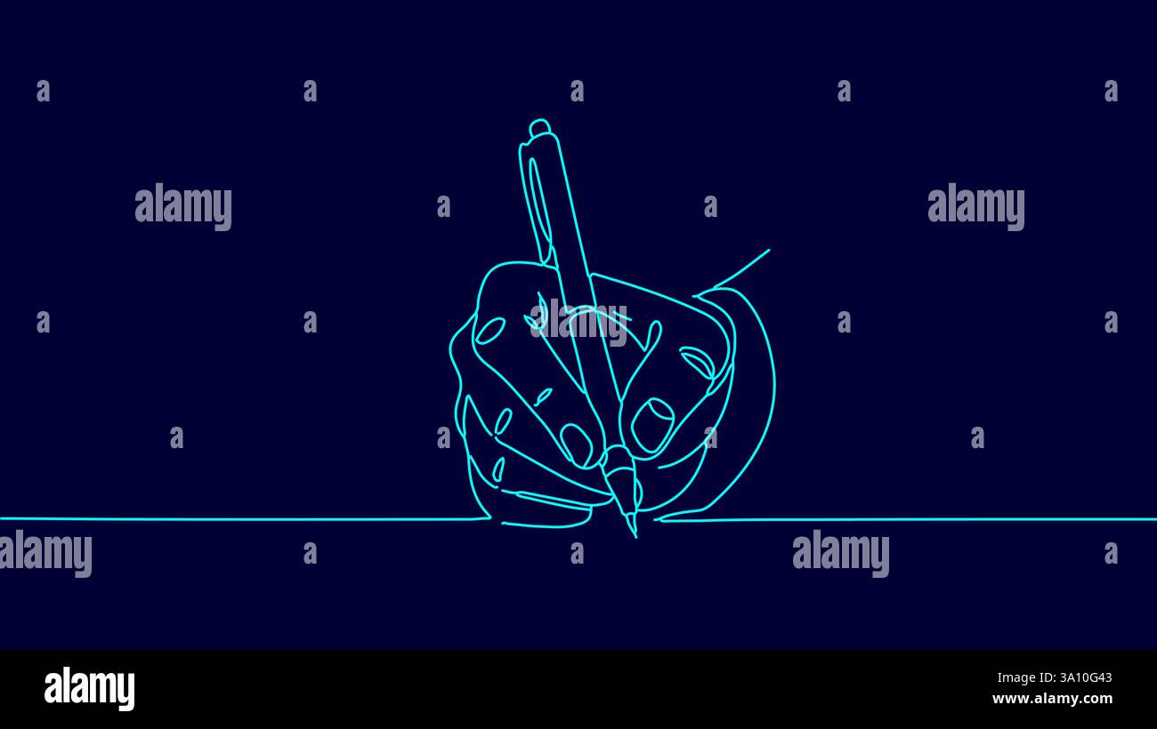 Hand writes pen paper. Business document signature. Contract design ...