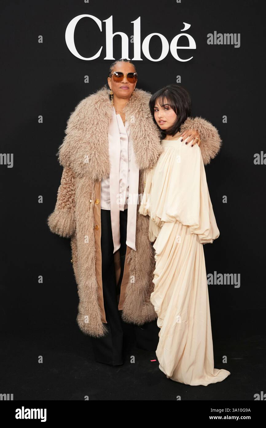Neneh Cherry, right, and Mabel pose before the Chloe Fall/Winter 2025 ...