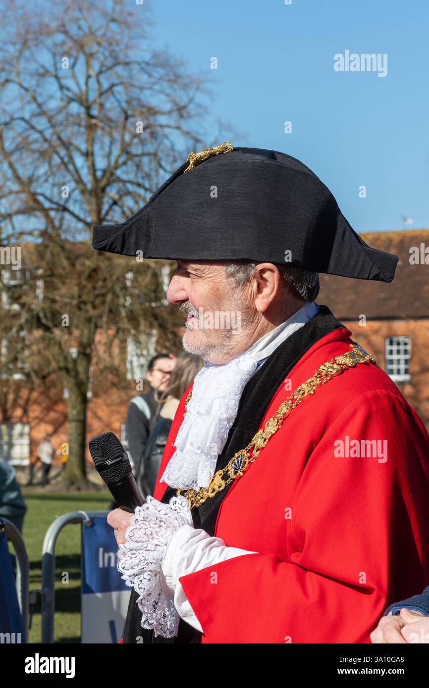 The mayor of Winchester, Councillor Russell Gordon-Smith, at the ...