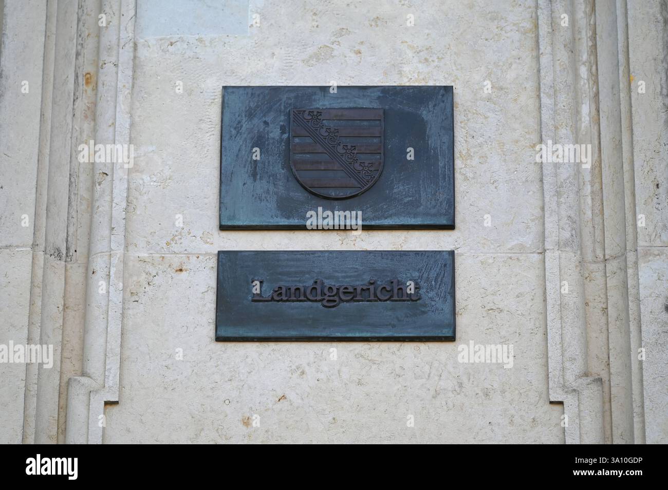 Zwickau, Germany. 06th Mar, 2025. A shield with a coat of arms at the ...