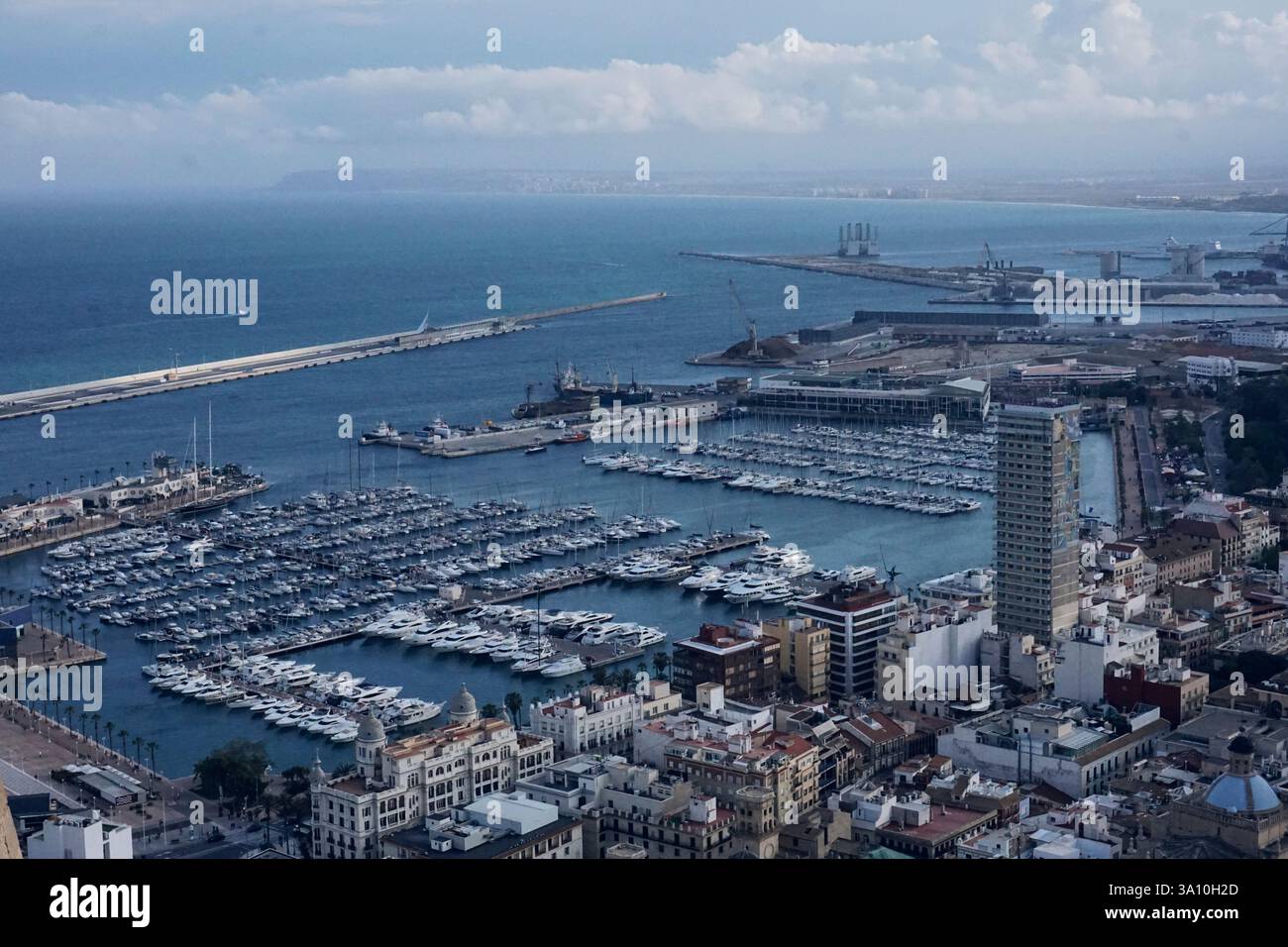An aerial view of Alicante harbor in Spain Stock Photo - Alamy