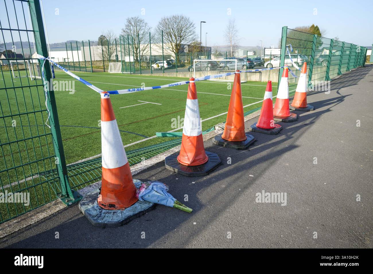 Shap Road, Kendal, Cumbria 6th March 2025: A man has left flowers for a ...
