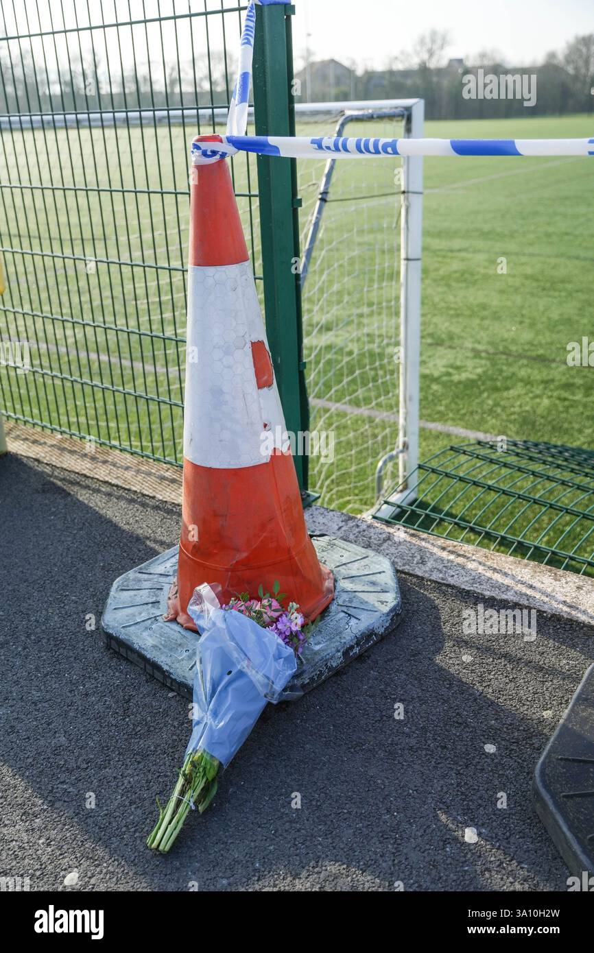 Shap Road, Kendal, Cumbria 6th March 2025: A man has left flowers for a ...