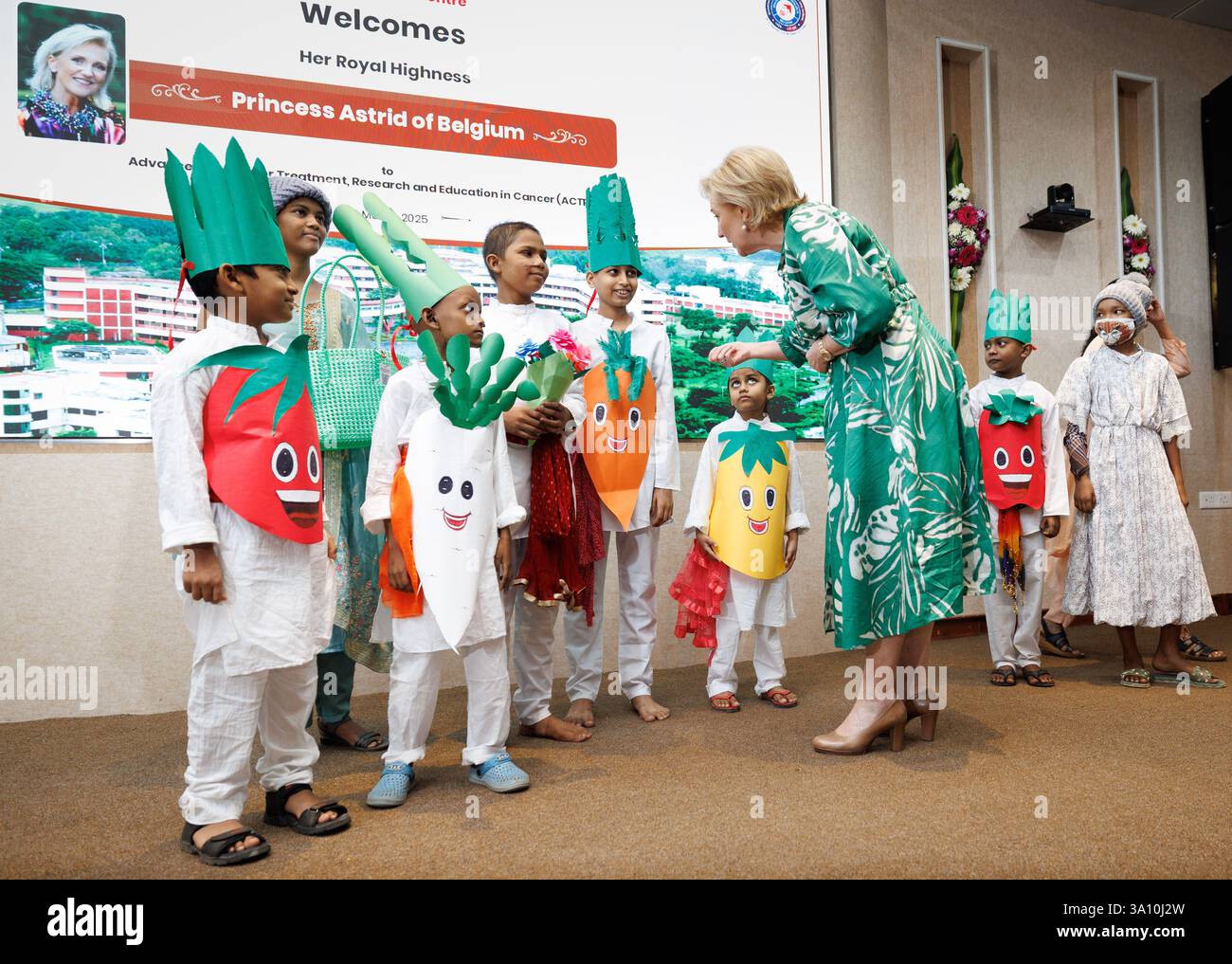 New Delhi, India. 06th Mar, 2025. Princess Astrid of Belgium pictured ...