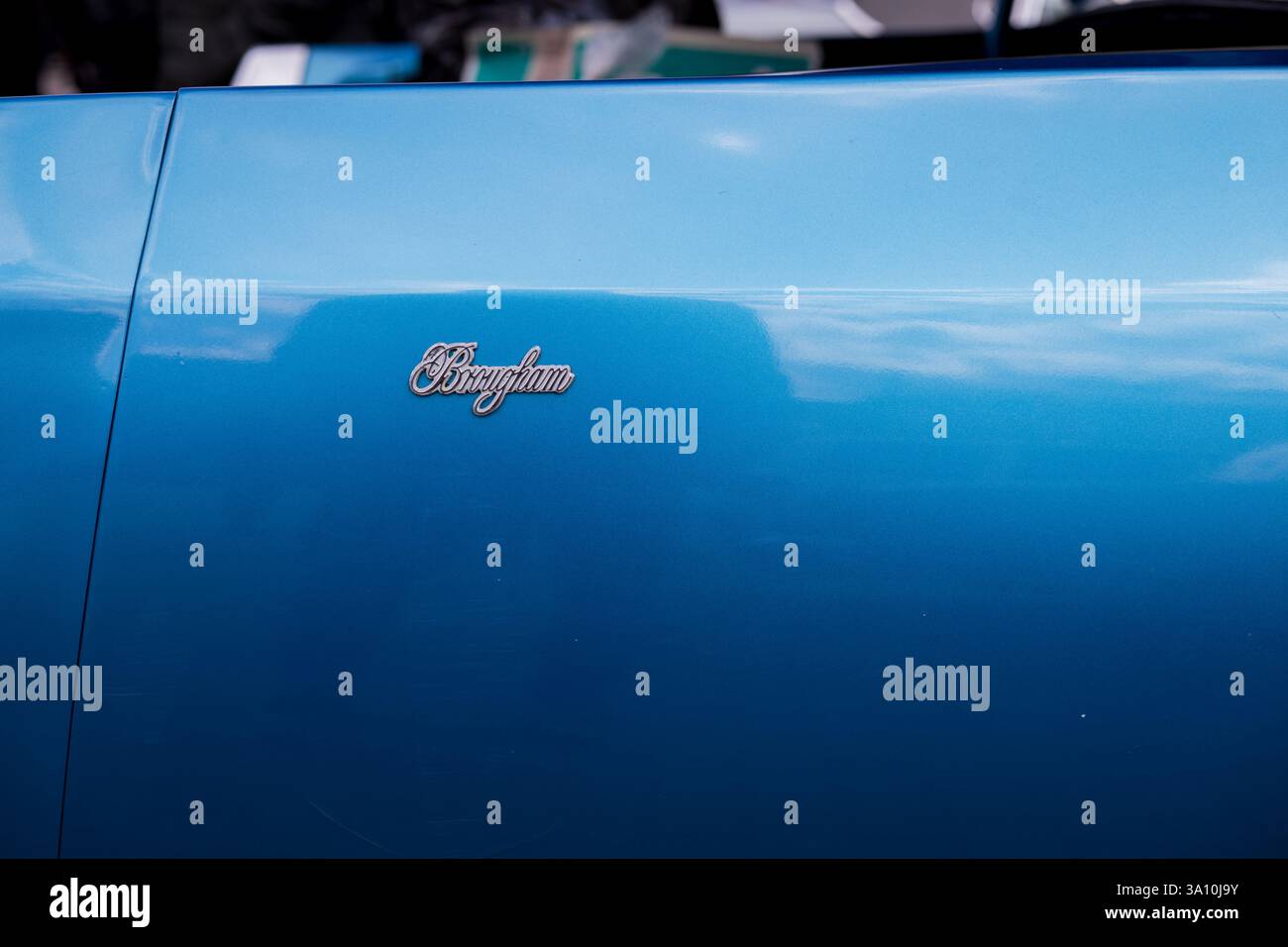 Minsk, Belarus, March 6, 2025 - Vintage Cadillac Brougham emblem on ...