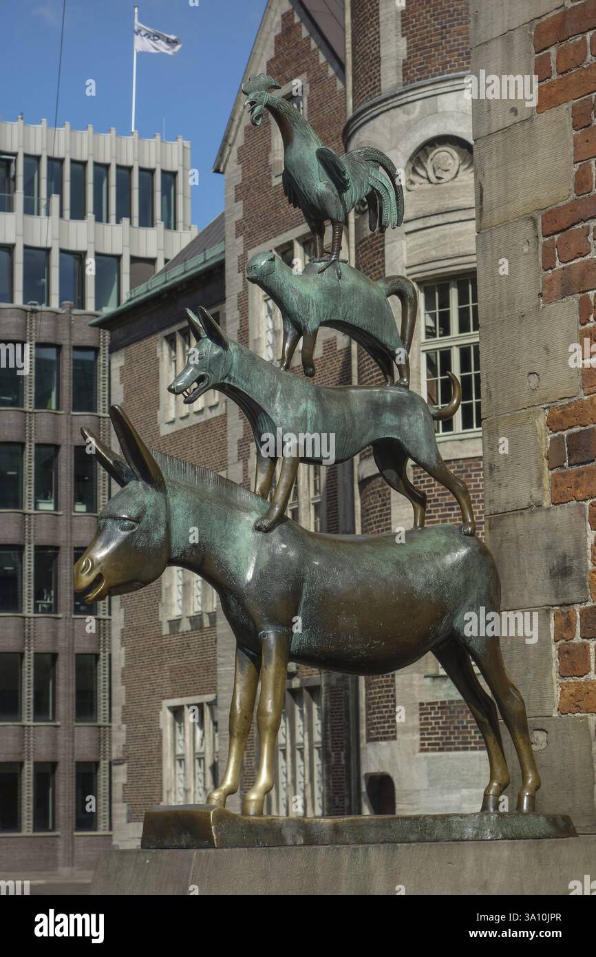 Bronze animal figures in front of typical city architecture, inspired ...