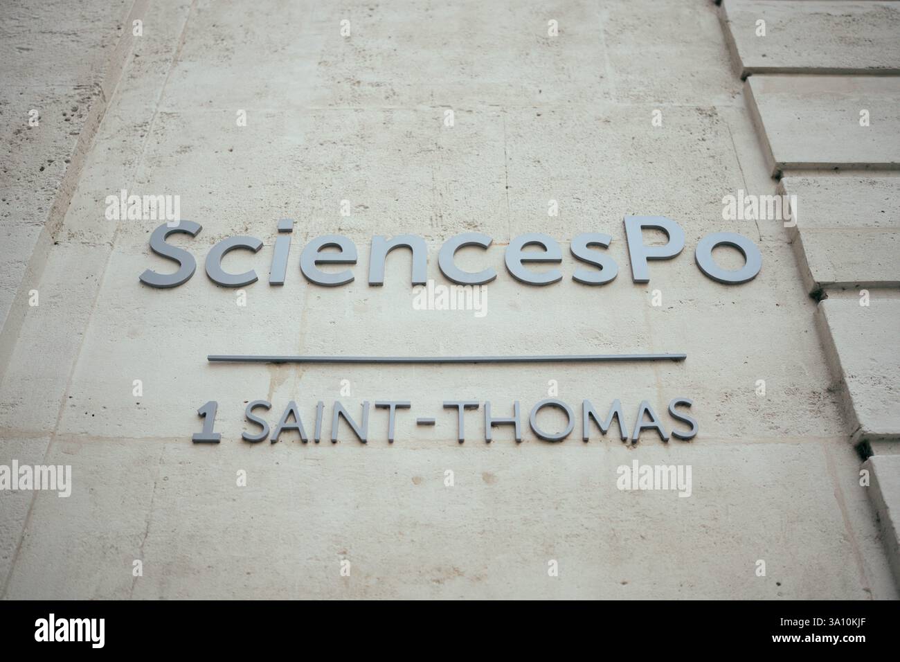 This photo is an illustration showing the logo of the Parisian school ...