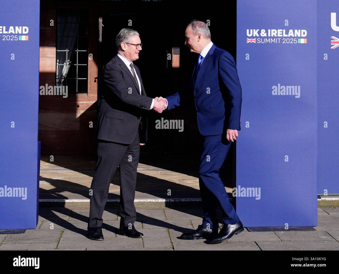 Prime Minister Sir Keir Starmer (left) welcomes Taoiseach Micheal ...