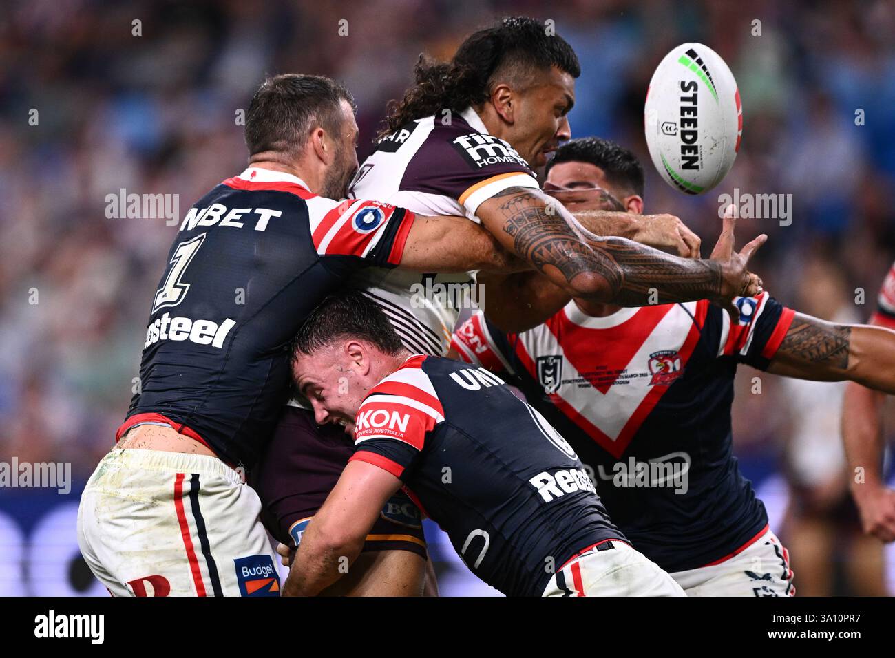 Sydney, Australia. 06th Mar, 2025. Xavier Willison of the Broncos is ...