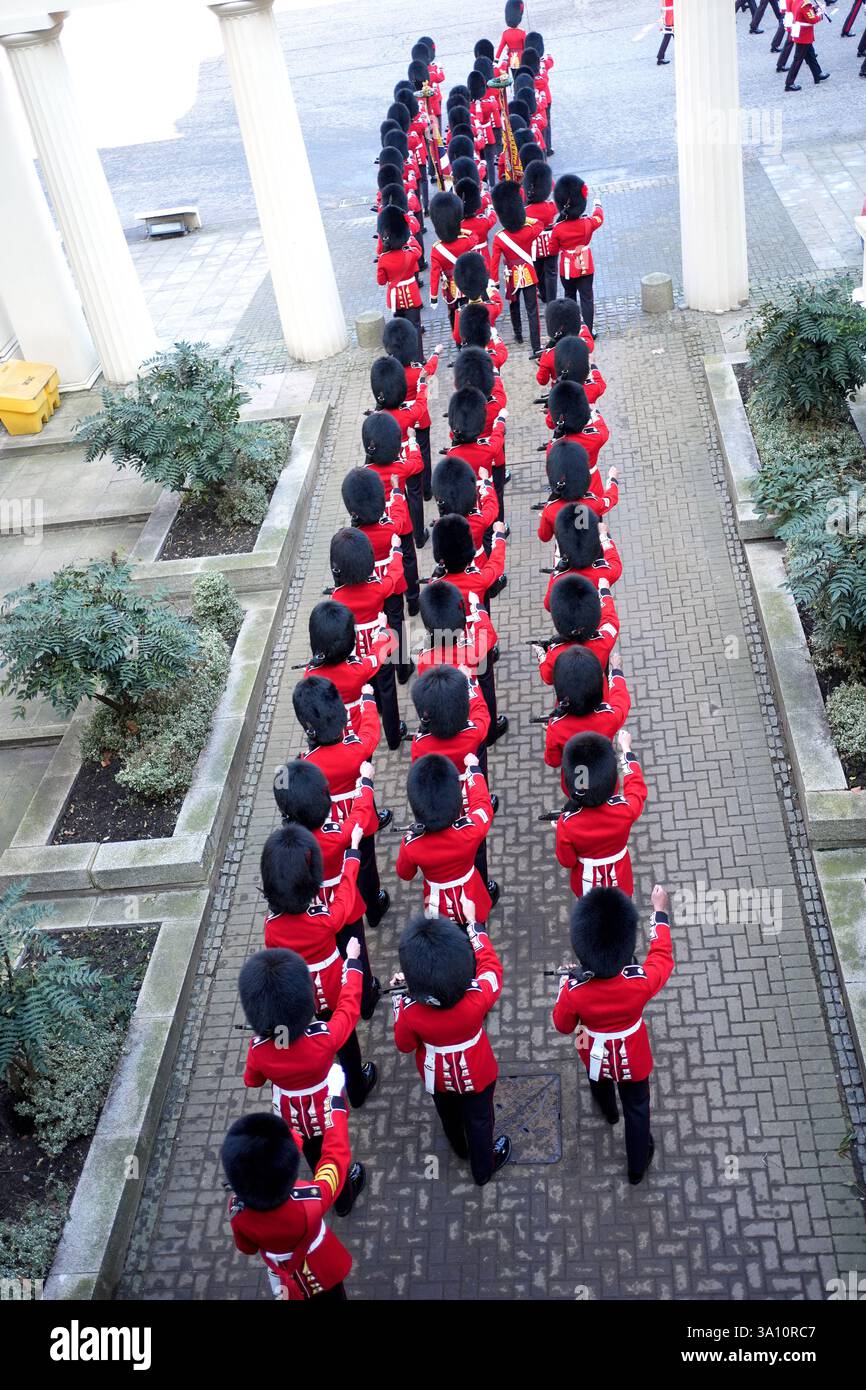 No 7 Company Coldstream Guards, ahead of an inspection by General ...