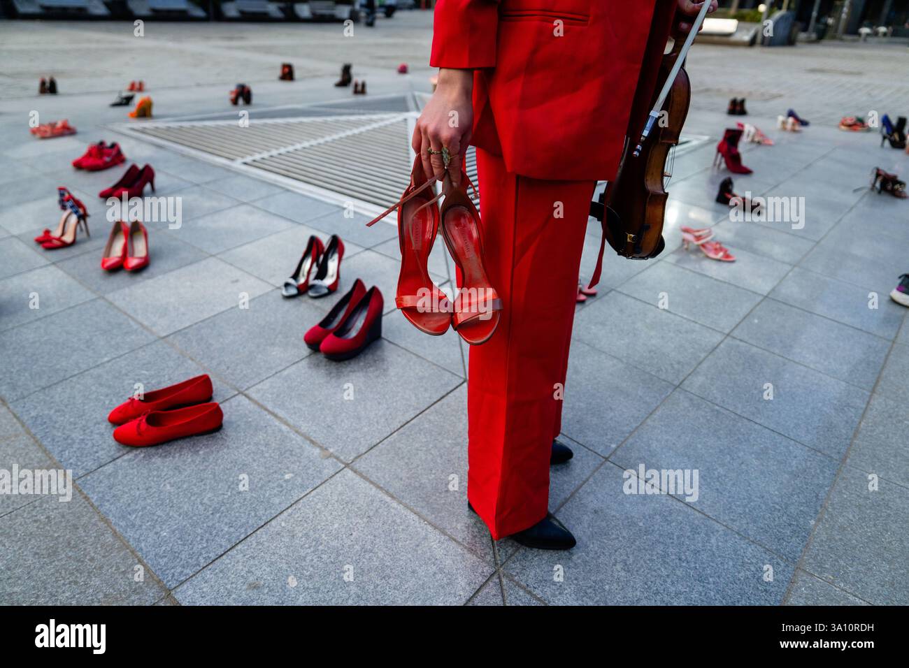 Brussels, Belgium. 06th Mar, 2025. a visual protest action against ...