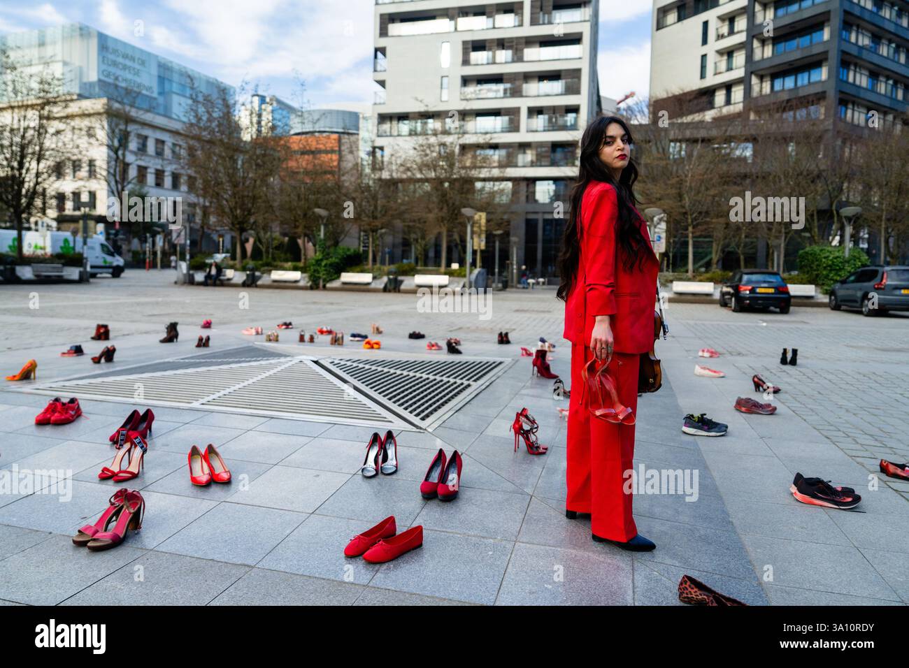 Brussels, Belgium. 06th Mar, 2025. a visual protest action against ...