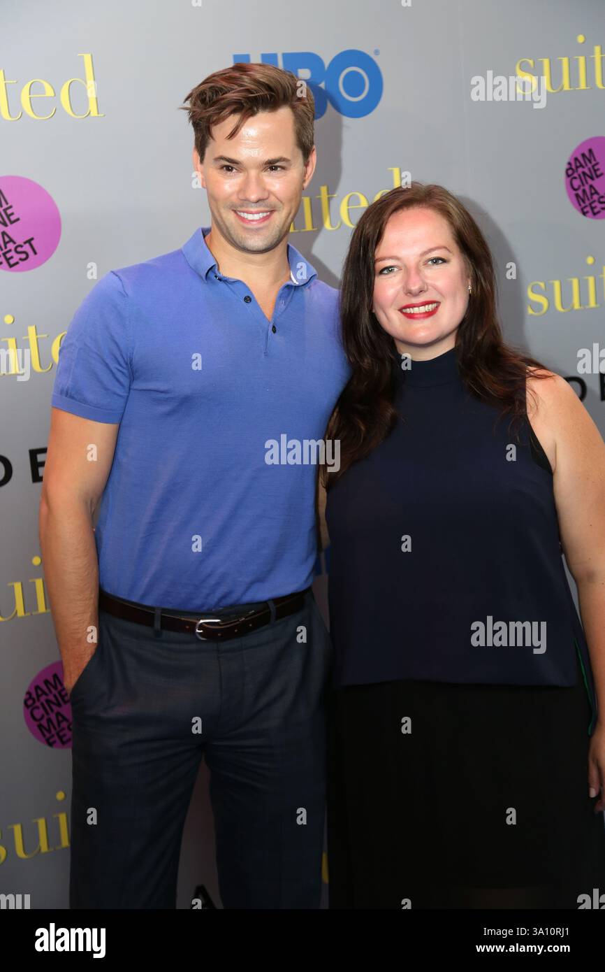 Andrew Rannells and Zuzanna Szadkowski attending the screening of ...