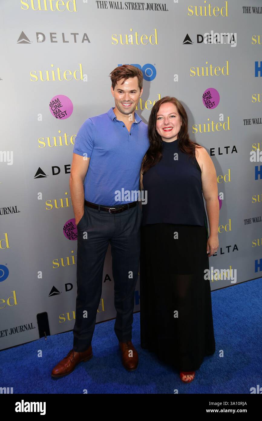 Andrew Rannells and Zuzanna Szadkowski attending the screening of ...