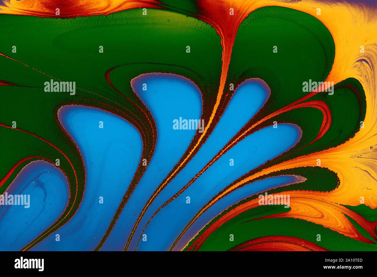 Abstract ebru cover art. Floral Ebru marbling texture background design ...