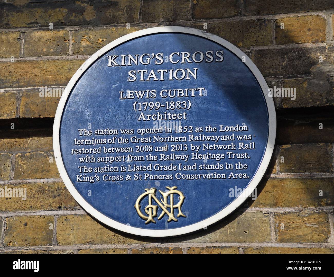 Plaque in recognition of Lewis Cubitt, architect of King's Cross ...