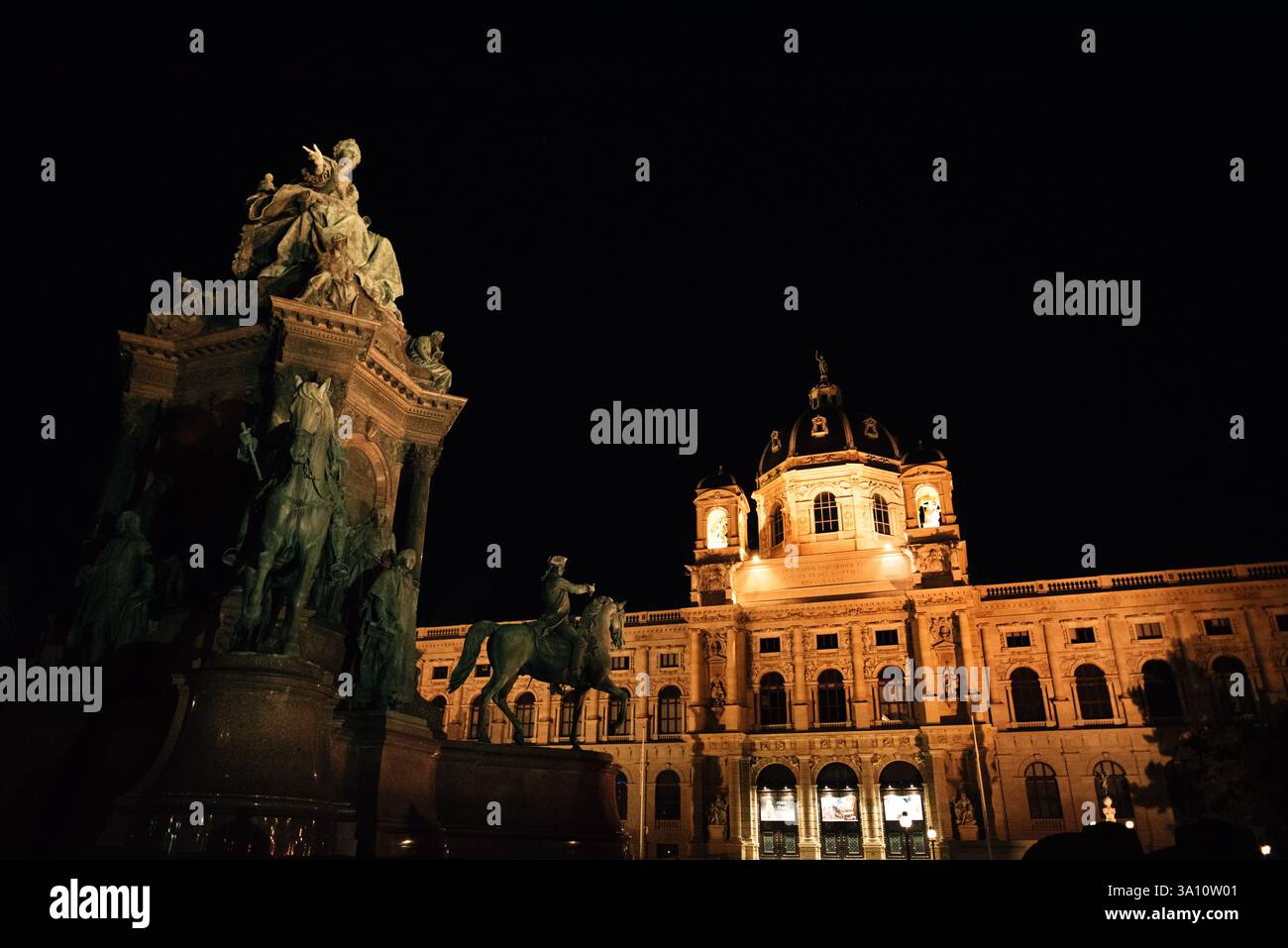 Evening beautiful Vienna, main attractions. High quality photo Stock ...