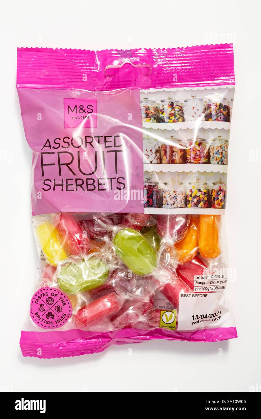 M&S assorted fruit sherbets Stock Photo - Alamy