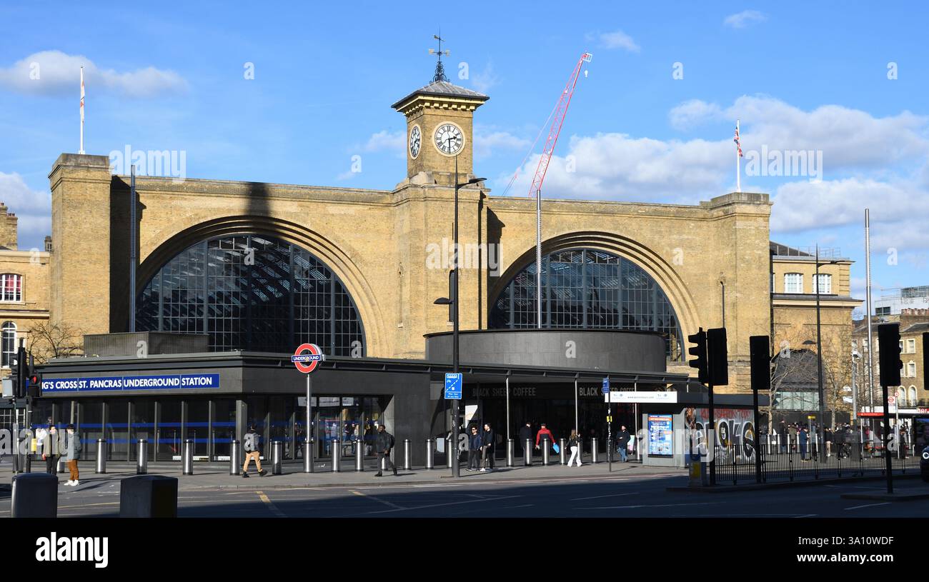 Front, King's Cross Train Station, Camden, London, UK. One of London's ...