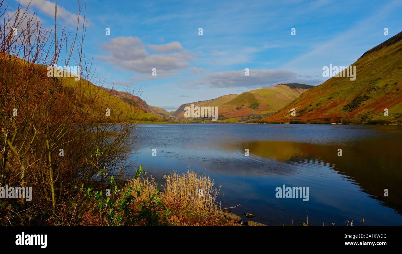Tal-y-llyn Lake / Llyn Mwyngil below Cadair Idris in the Eryri National ...
