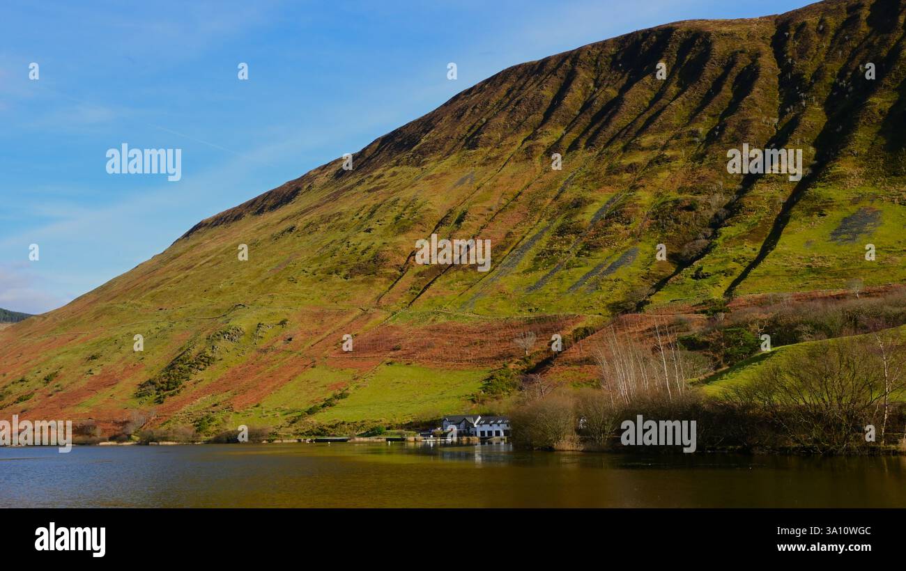 Tal-y-llyn Lake / Llyn Mwyngil below Cadair Idris in the Eryri National ...