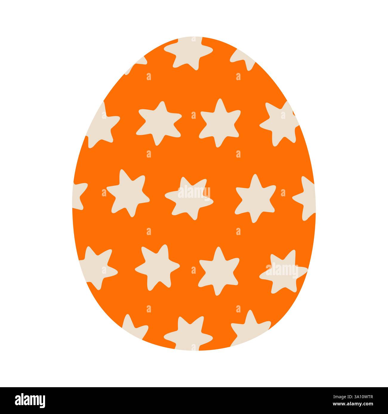 Brightly colored decorative egg with star patterns for festive ...