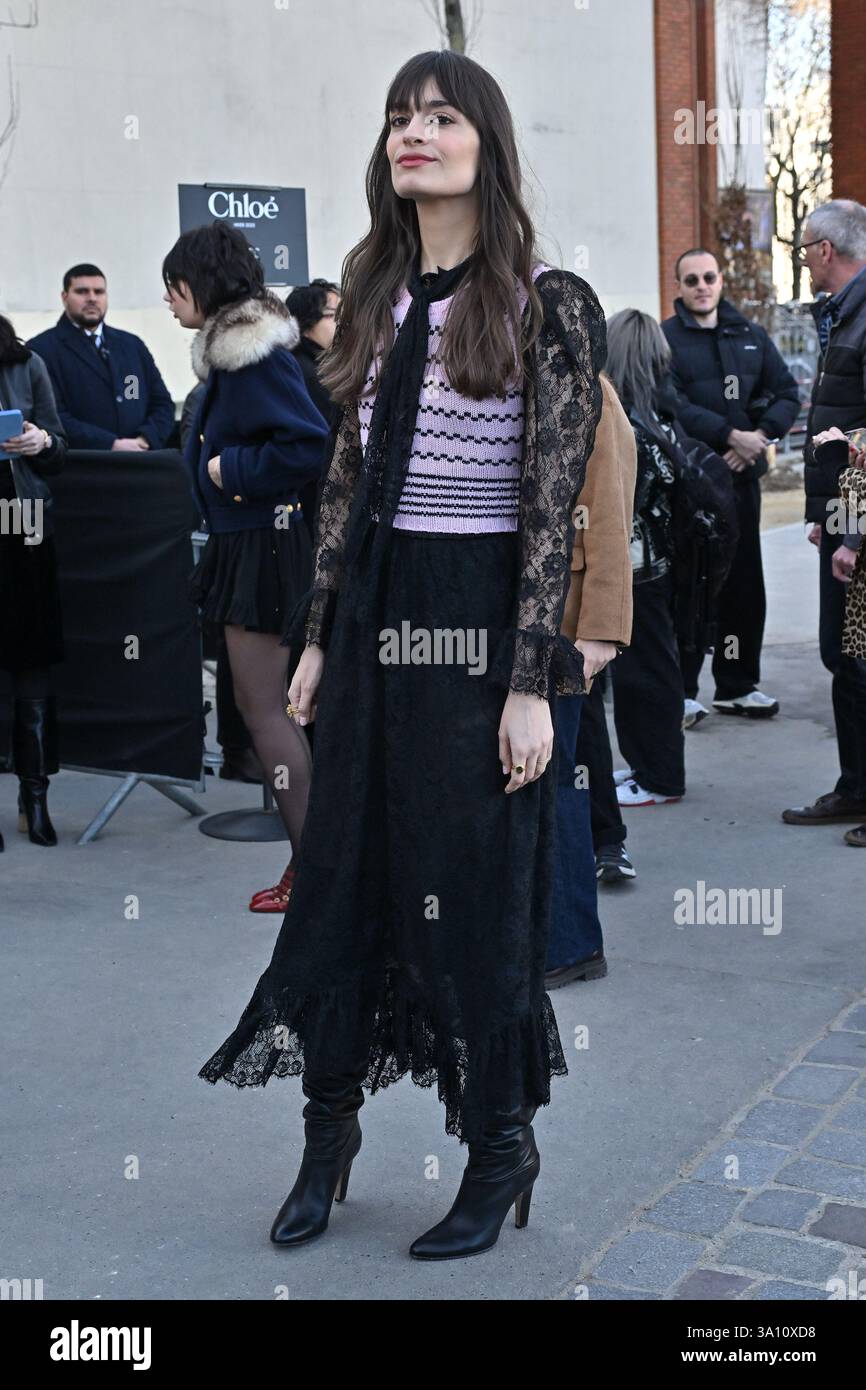 Paris, France. 06th Mar, 2025. Clara Luciani arriving at Chloe show ...