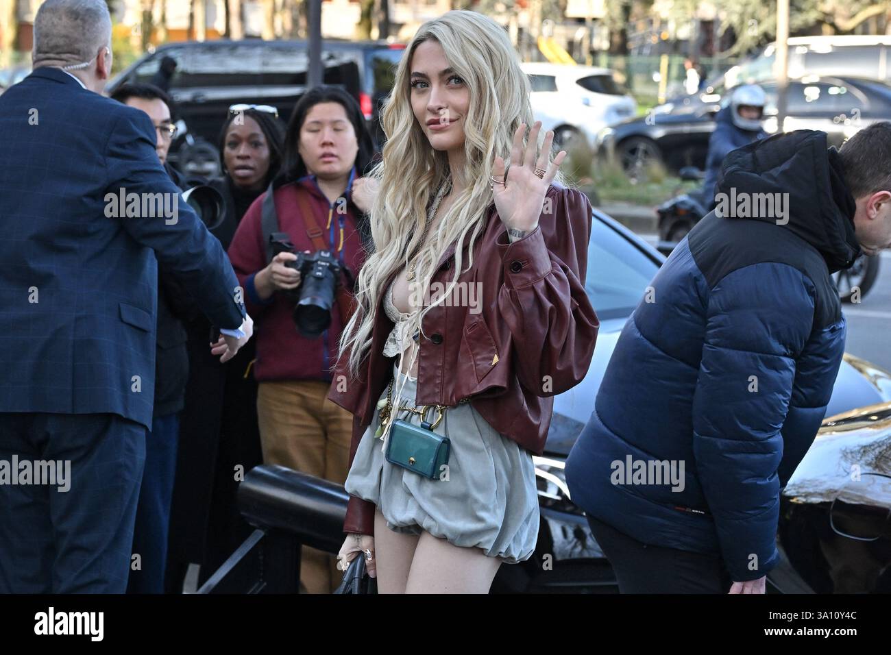 Paris Jackson arriving at Chloe show during Paris Fashion Week in Paris ...