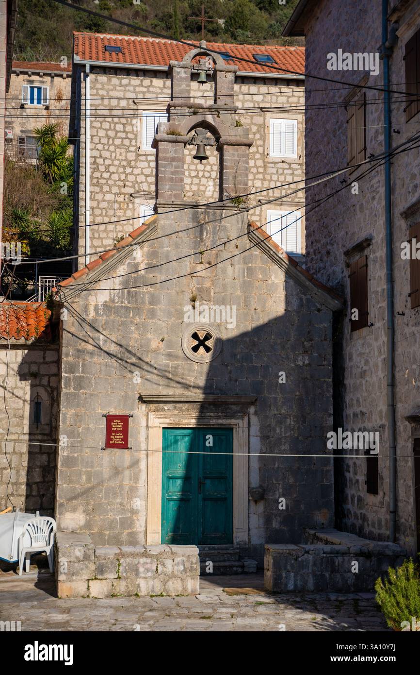 Perast, Montenegro - January 3, 2025: Architecture of the historic town ...