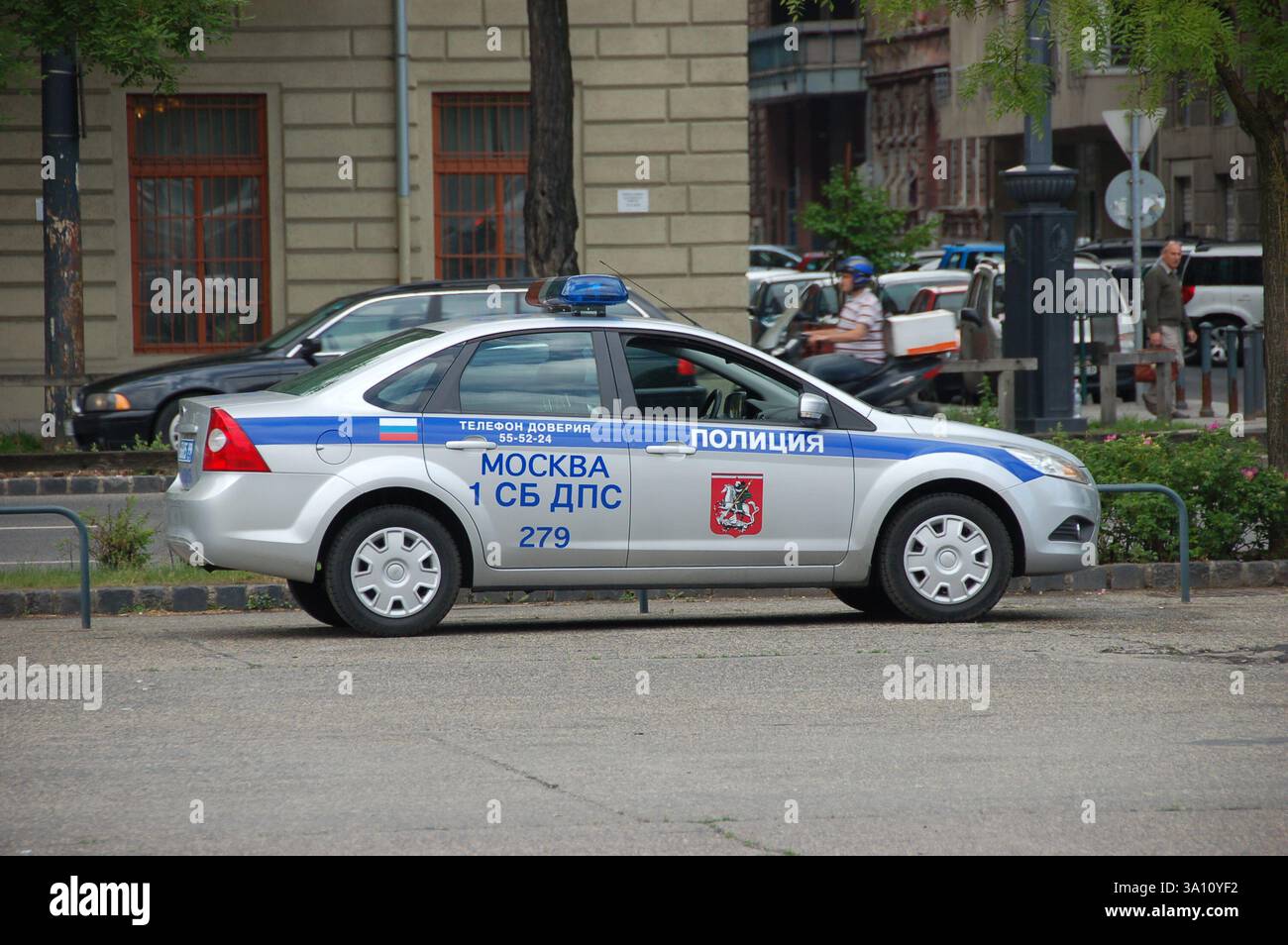Russian police car prop from Die Hard 5 (A Good Day to Die Hard) filmed ...
