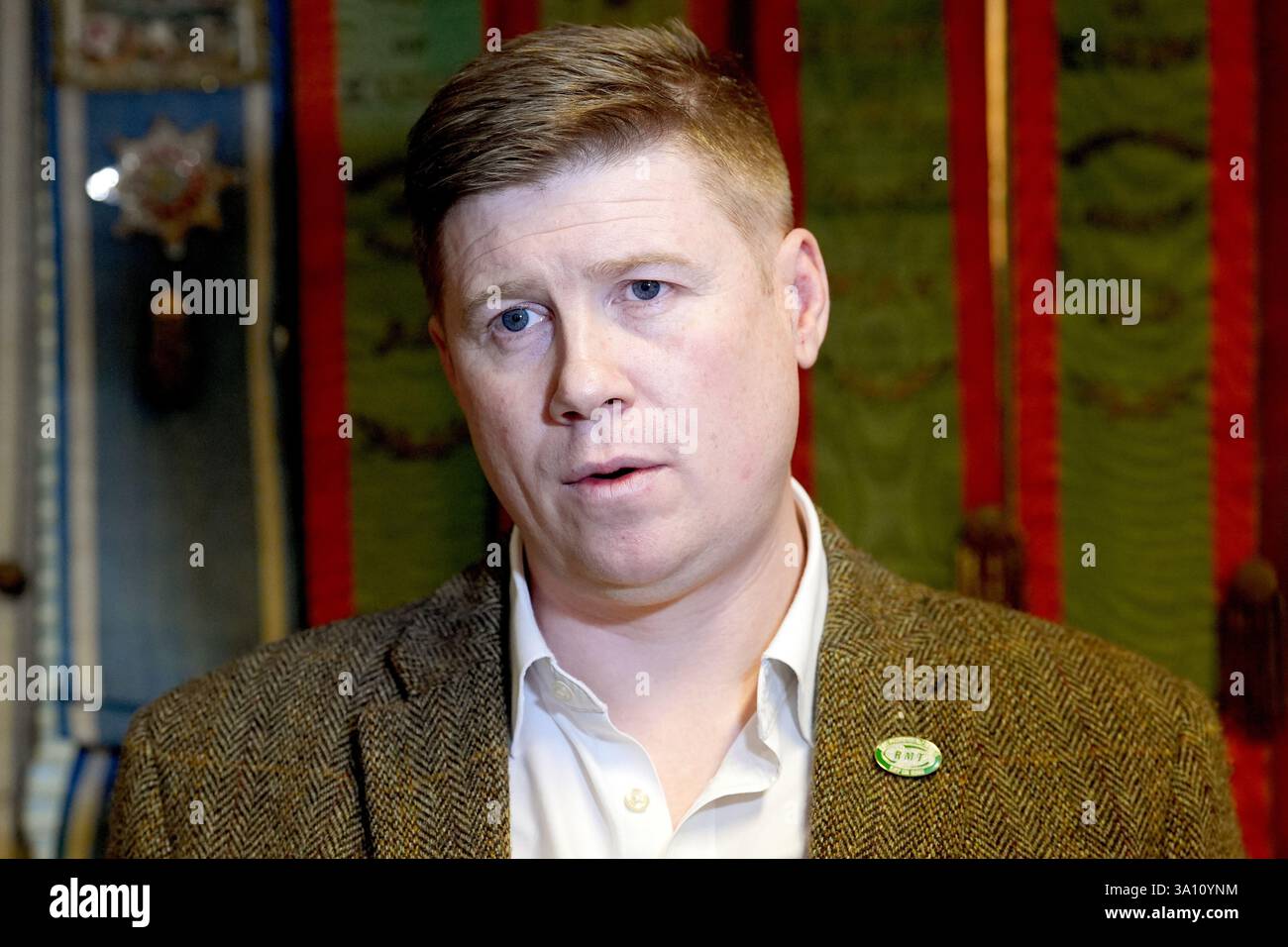 Eddie Dempsey at the headquarter of the Rail, Maritime and Transport ...