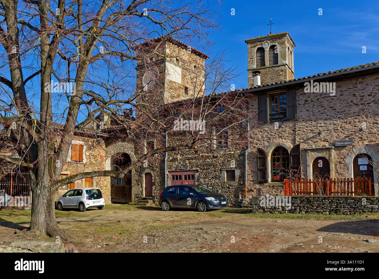 SAINTE-CROIX, FRANCE, March 3, 2025 : The courtyard of Fathers in the ...