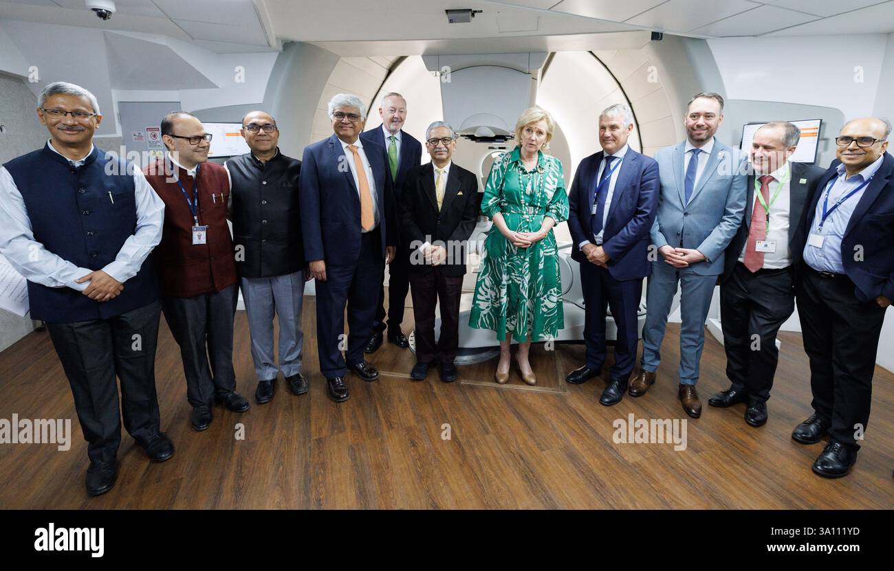 Family picture taken during a visit of the Proton Therapy Center, at ...