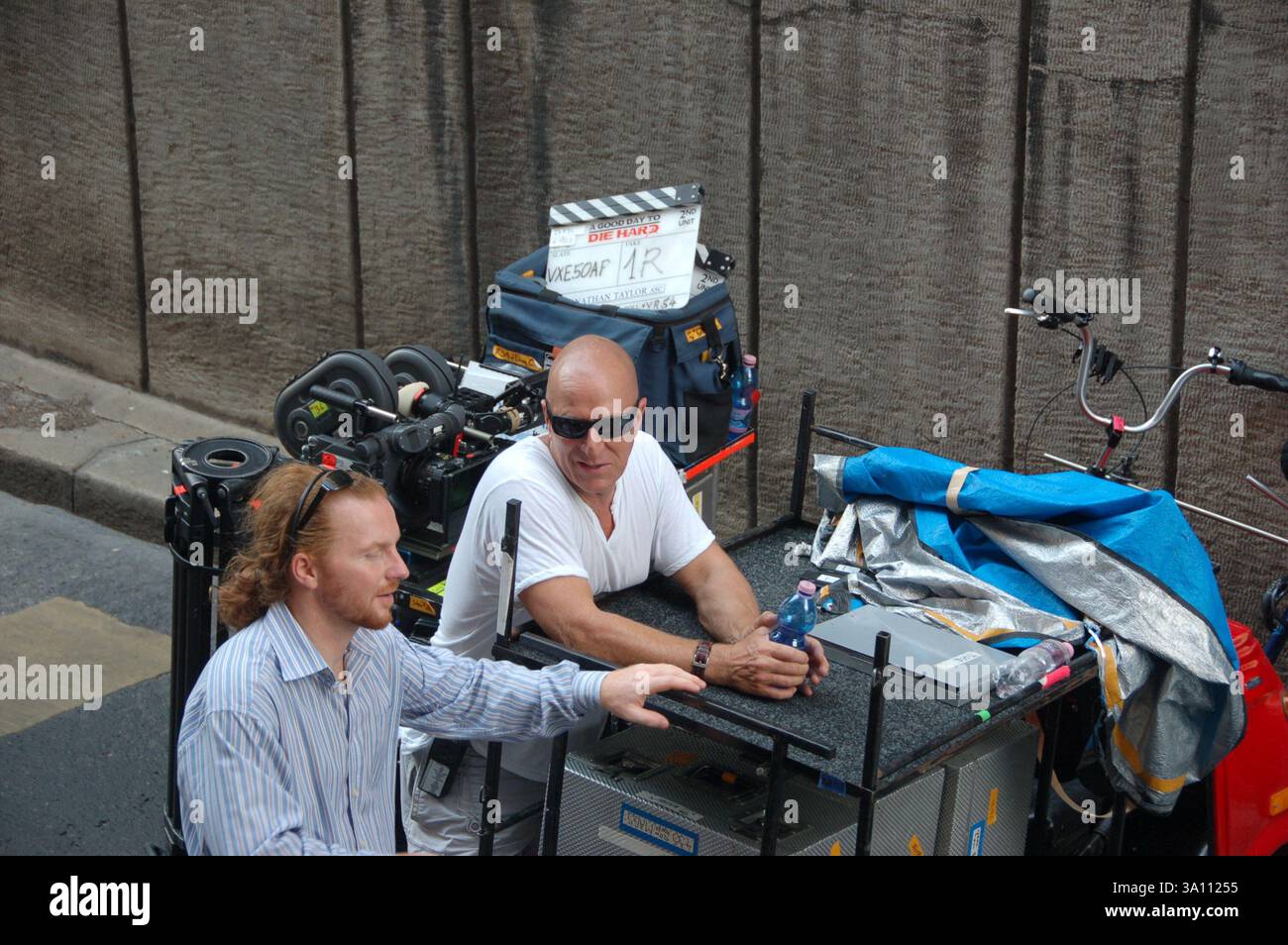 Stuntman Larry Rippenkroeger is seen on the set of A Good Day to Die ...