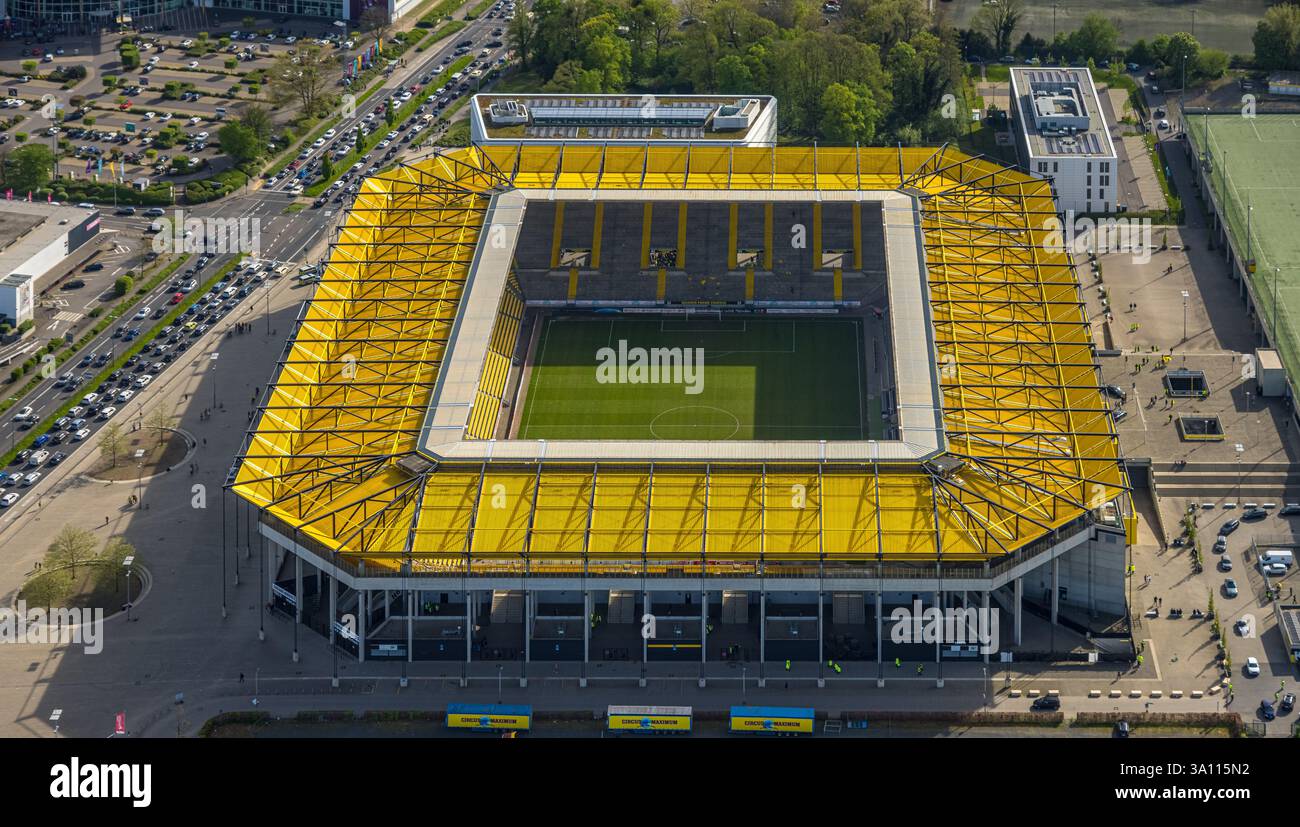 Aerial view, Aachen Tivoli, soccer stadium in the Soers sports park ...