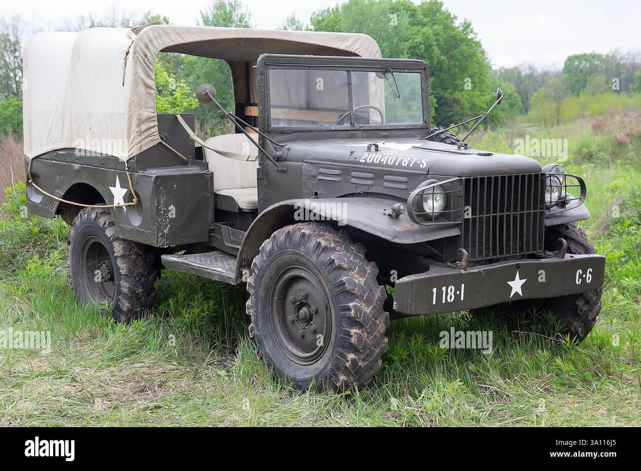 Kyiv, Ukraine - May 09, 2019: ambulance jeep from World War II Dodge ...