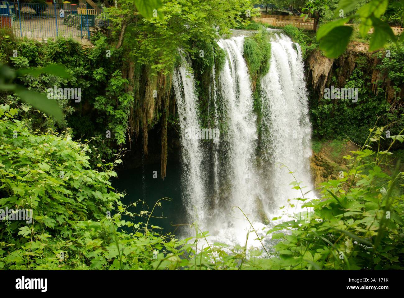 Waterfall cascades from ravine in Turkey Stock Photo - Alamy