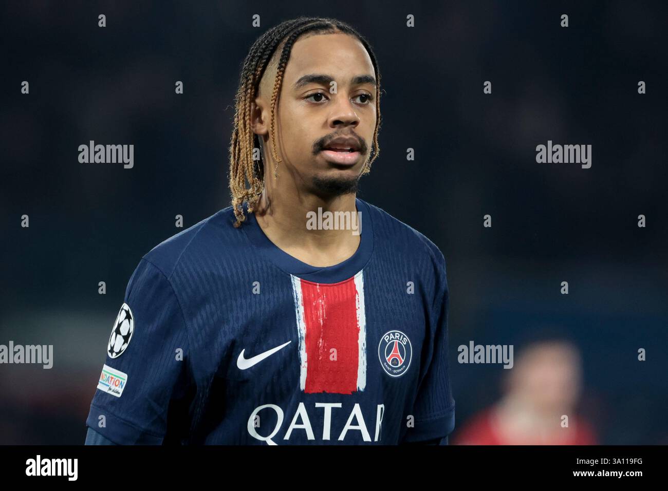 Paris, France. 05th Mar, 2025. Bradley Barcola of PSG during the UEFA ...