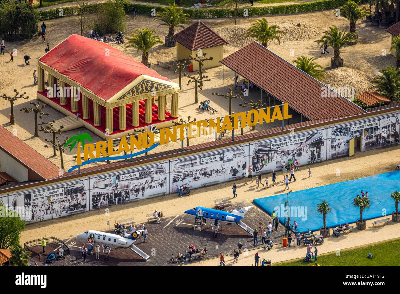 Aerial view, play paradise amusement park Irrland, area Irrland West ...