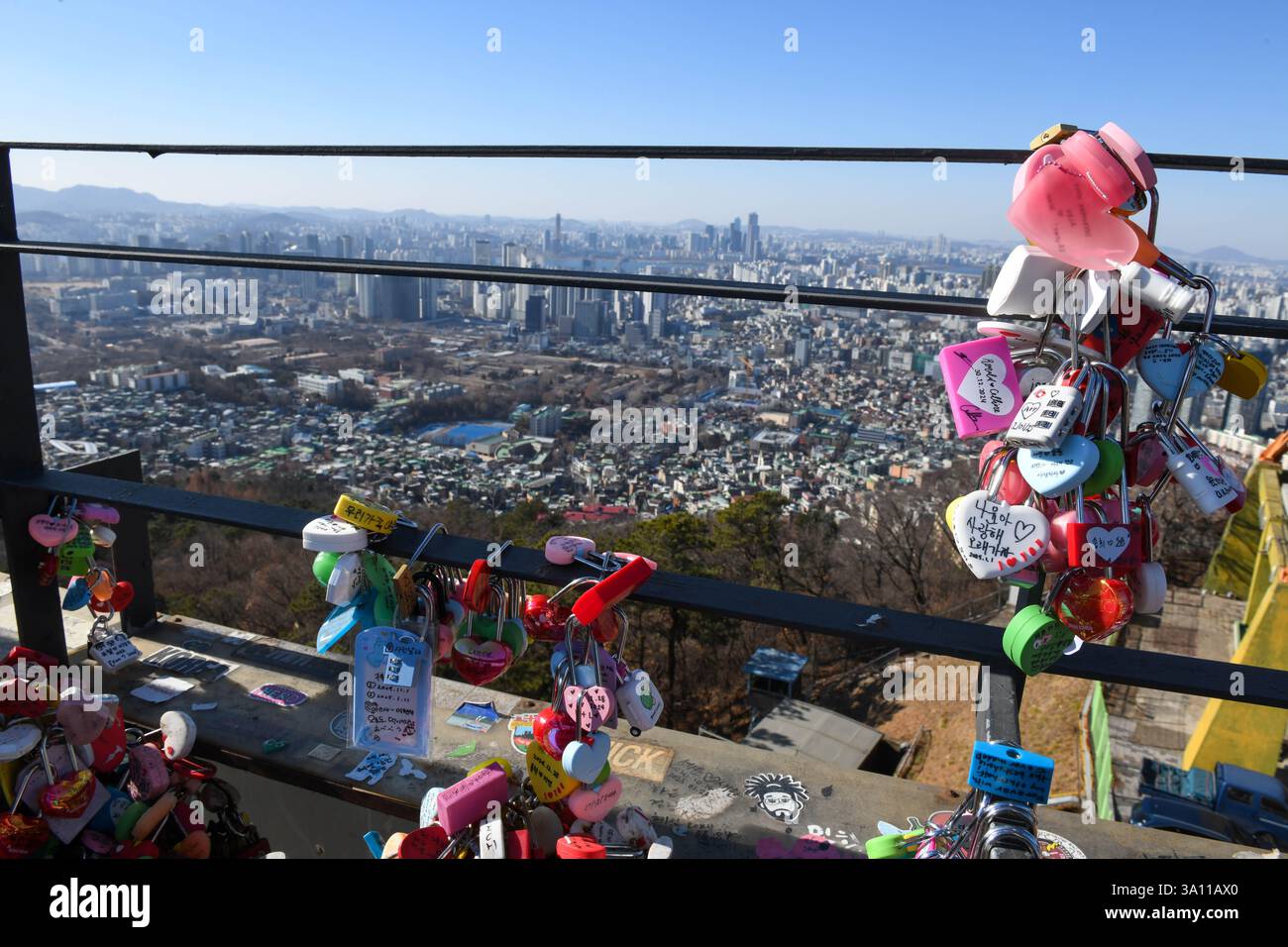 Seoul, South Korea - 15 January 2025: skyline of Seoul from Namsea ...