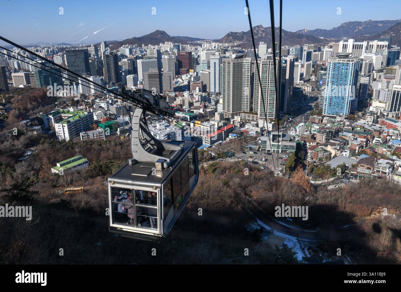 Seoul, South Korea - 15 January 2025: skyline of Seoul from Namsea ...