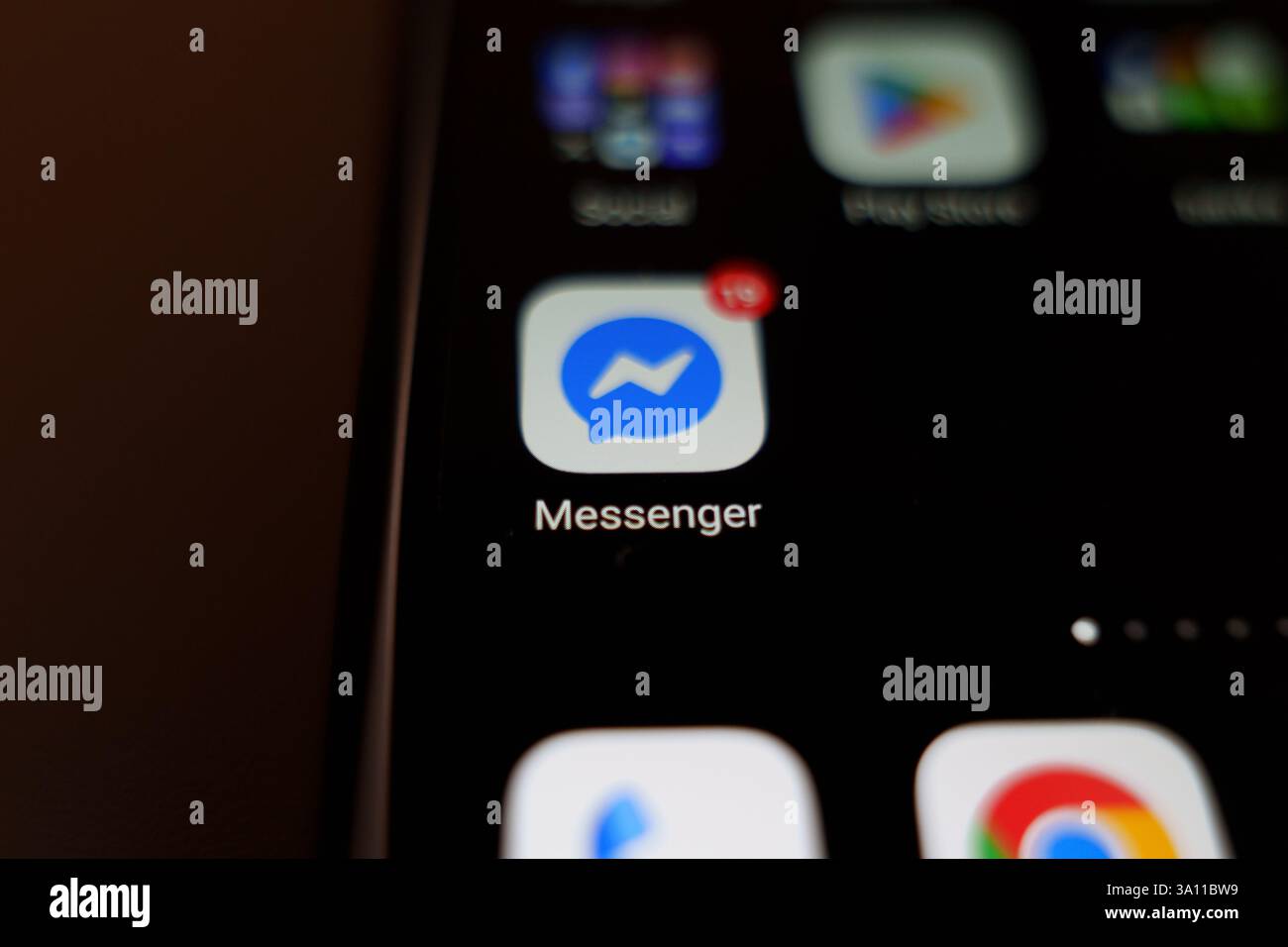Facebook messenger app on smartphone screen. March 6, 2025 Stock Photo ...