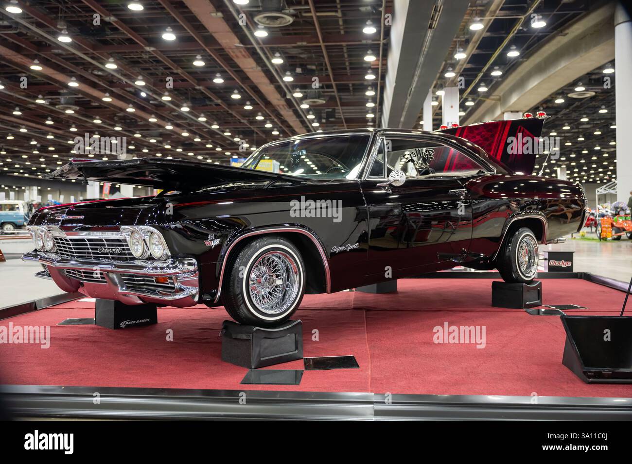 DETROIT, MI/USA - February 28, 2025: A restored 1965 Chevrolet Impala ...