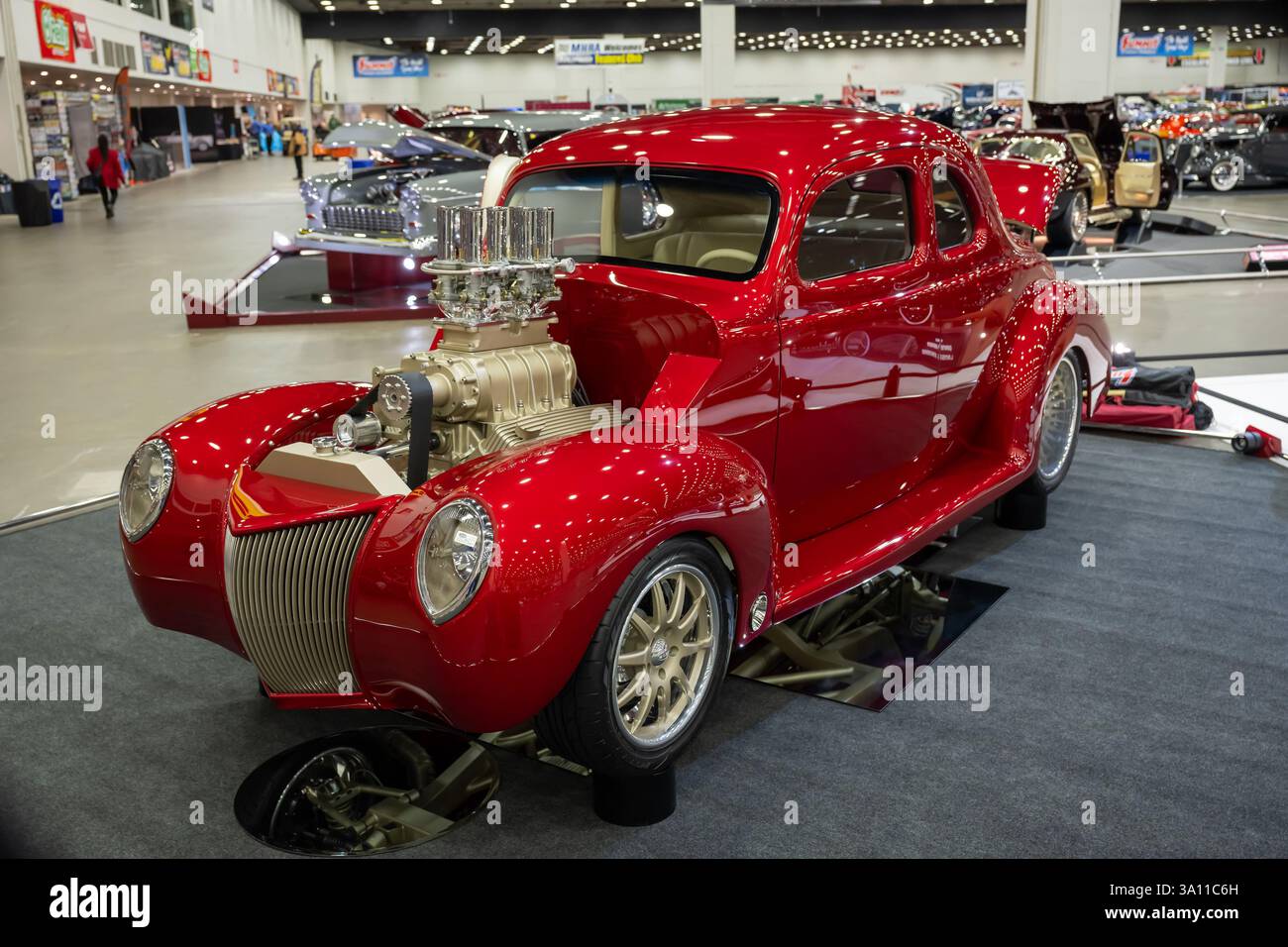 DETROIT, MI/USA - February 28, 2025: A custom 1939 Ford Coupe car, at ...