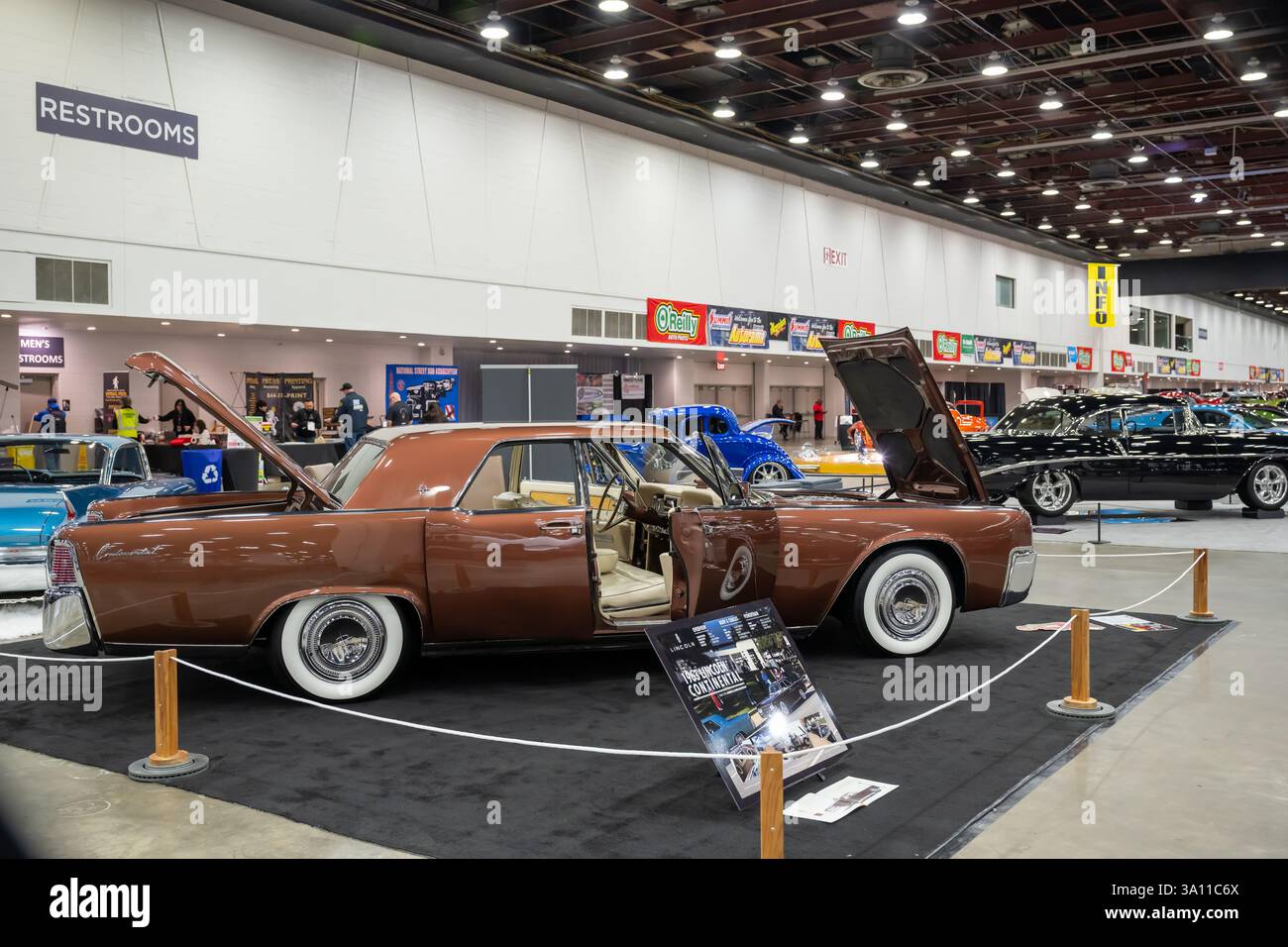 DETROIT, MI/USA - February 28, 2025: A custom 1963 Lincoln Continental ...