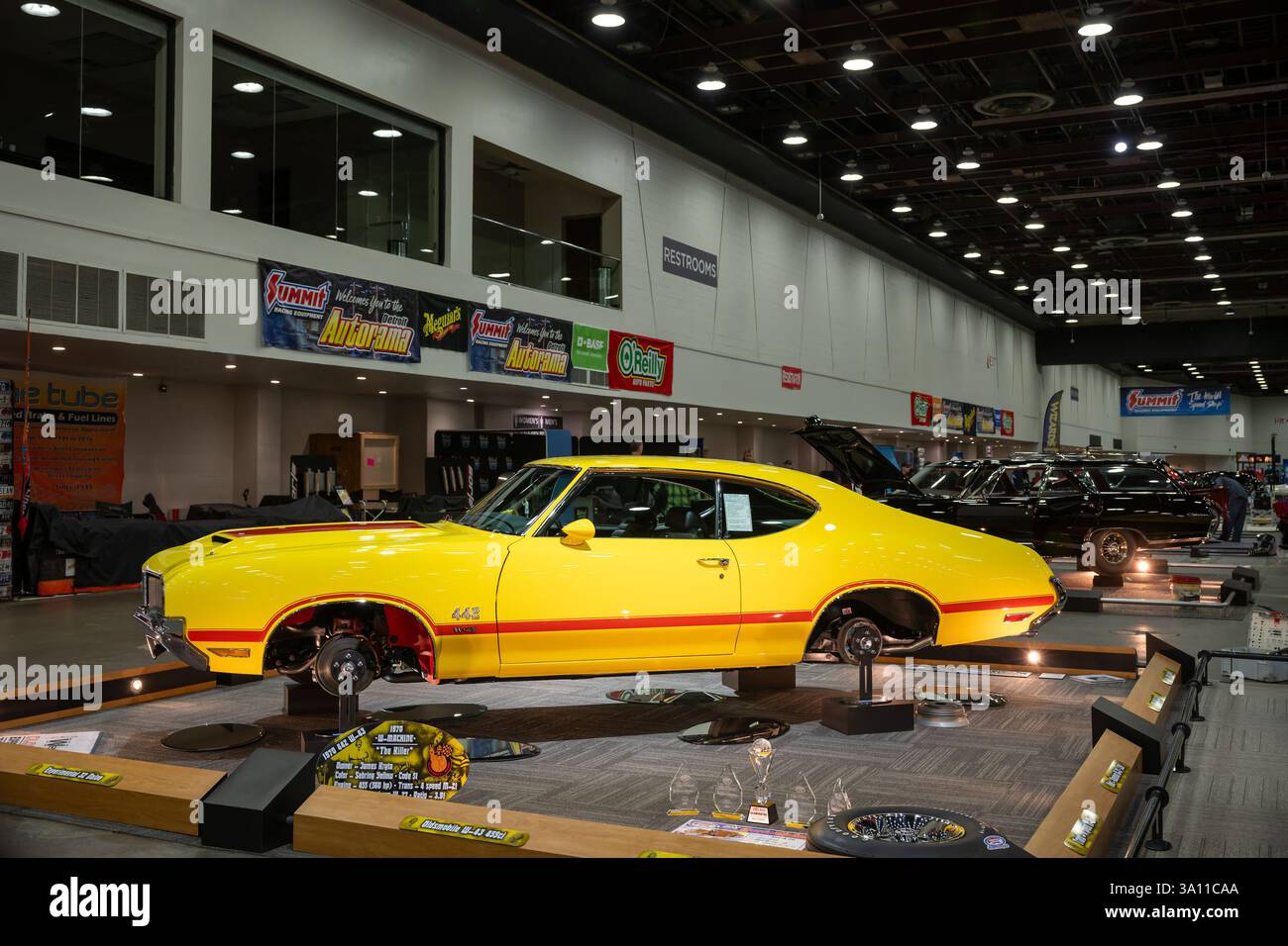 DETROIT, MI/USA - February 28, 2025: A restored 1970 Oldsmobile Cutlass ...