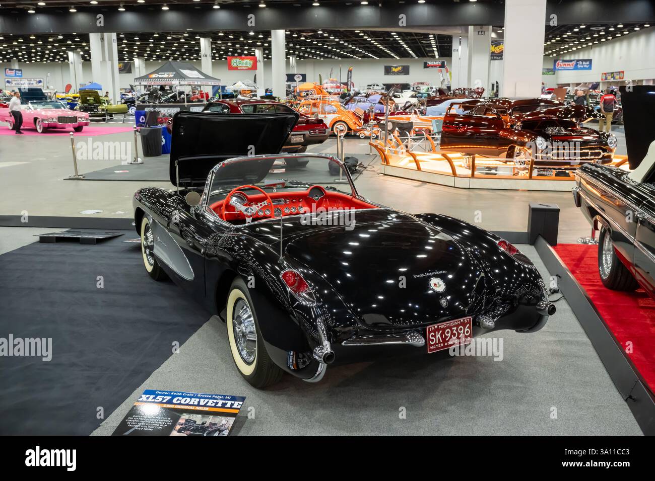 DETROIT, MI/USA - February 28, 2025: A restored 1957 Chevrolet Corvette ...